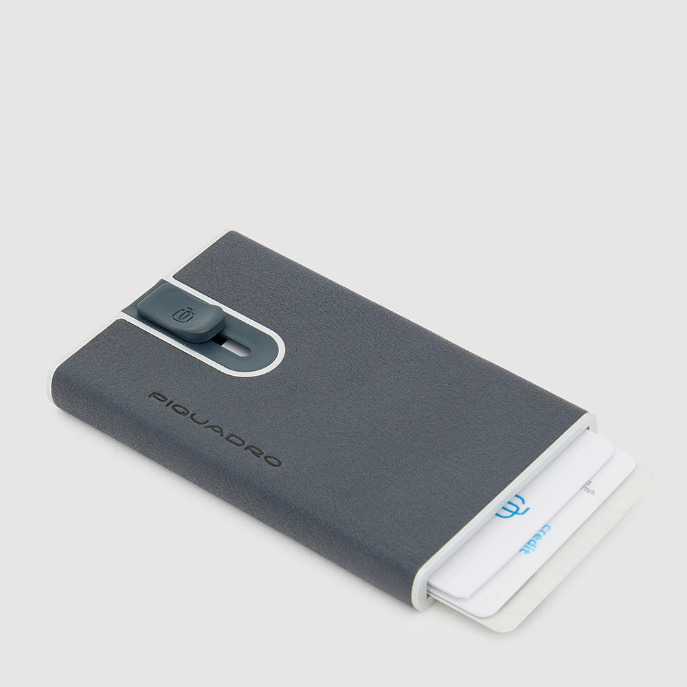 Credit card case with sliding system